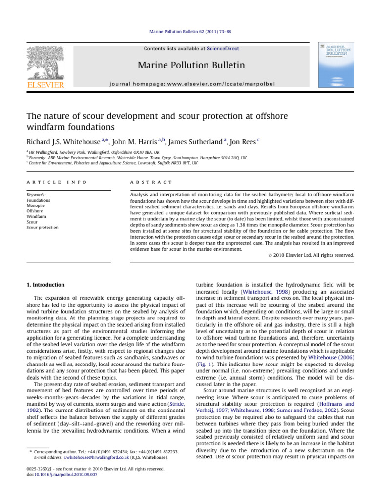 2024 Whitehouse - The nature of scour development and scour protection ...