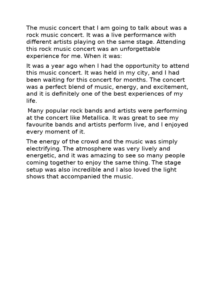 Concert You Have Attended | PDF