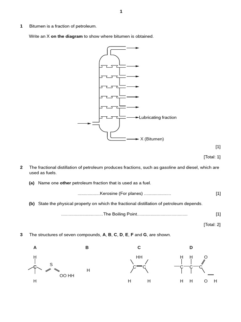 Crude - Oil - Quiz (Arsh Faisal) | PDF | Petroleum | Kerosene