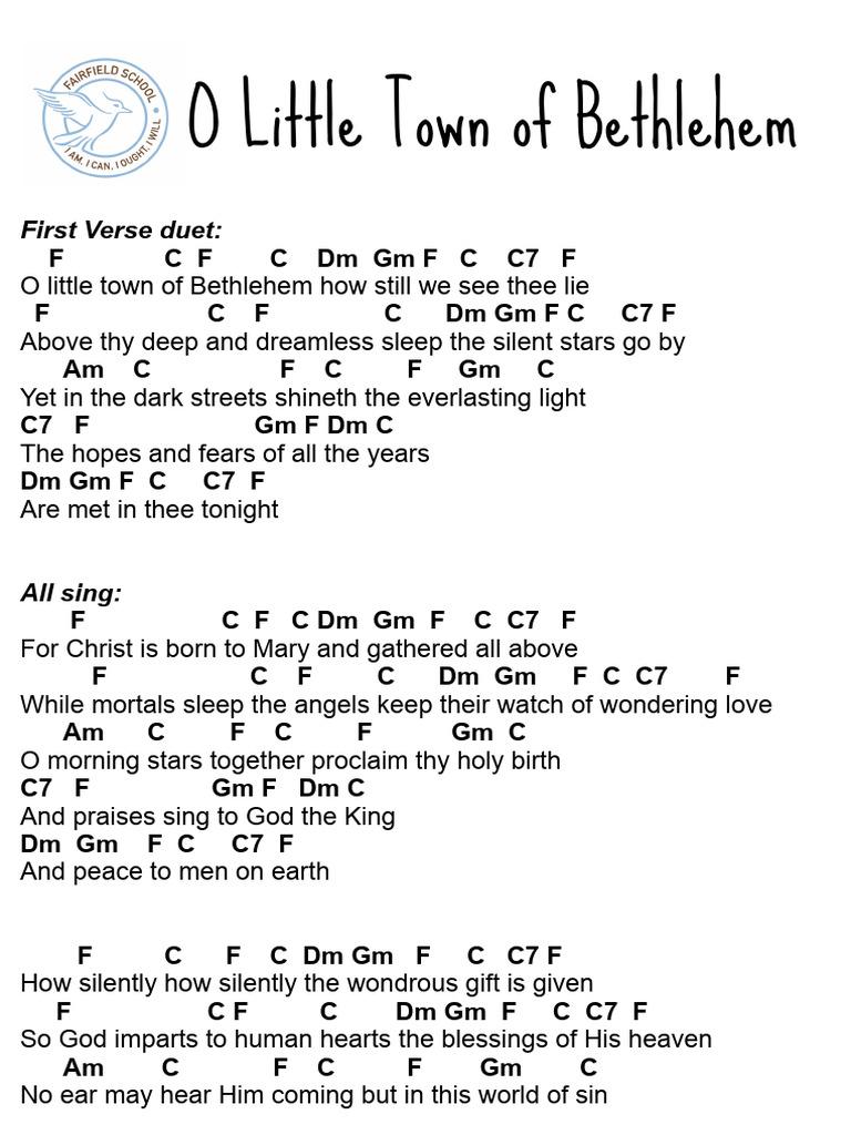 O Little Town of Bethlehem - Chords | PDF