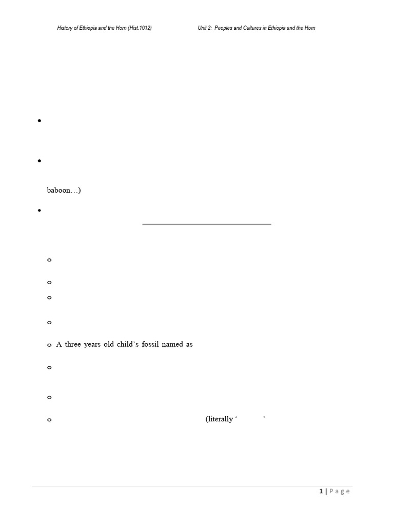 Hist.1012-Unit 2 - Note (Revised) | PDF | Homo | Stone Age