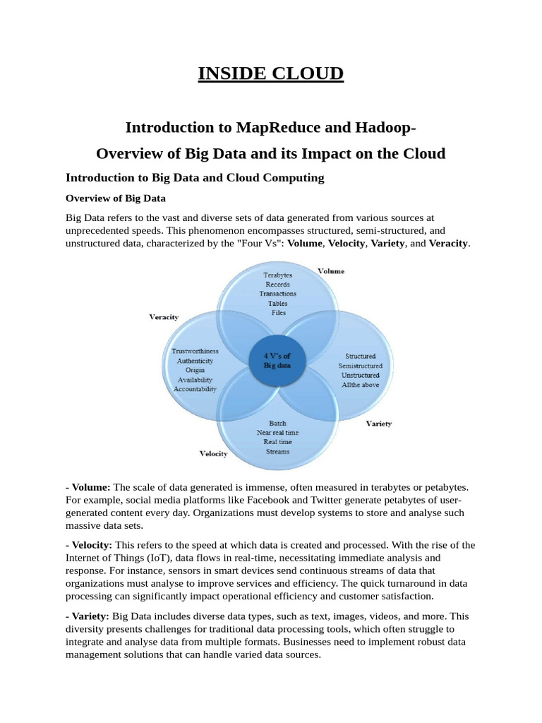 Inside Cloud - Case Study | PDF | Apache Hadoop | Map Reduce