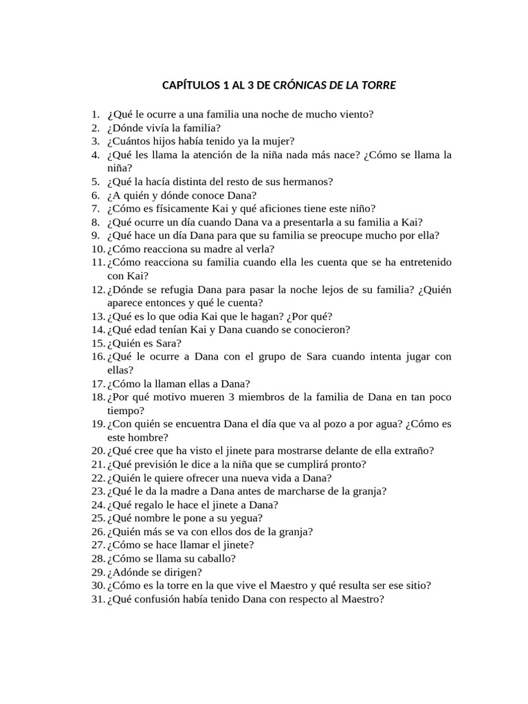 Crónicas de La Torre 1,2, 3 | PDF