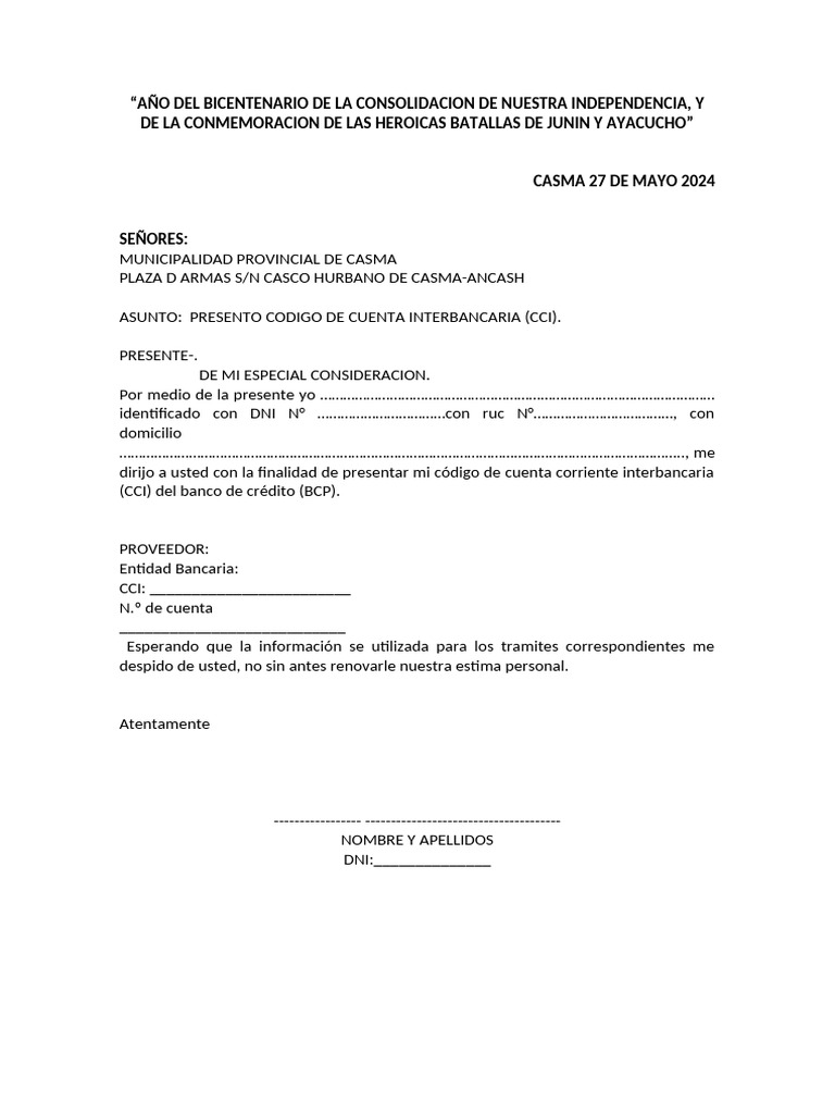 Solicito Tramite para Cci (2) Alvaro | PDF