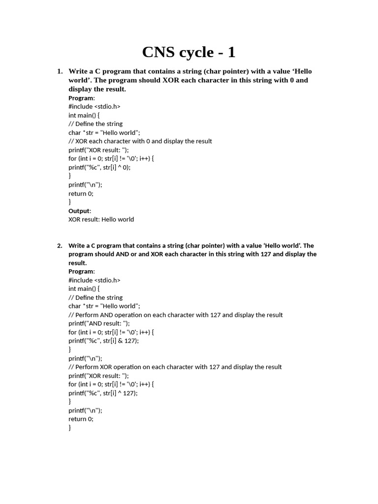 CNS cycle 1 | PDF | Encryption | Cipher