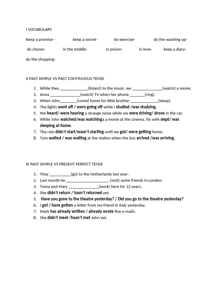 I Vocabulary | PDF