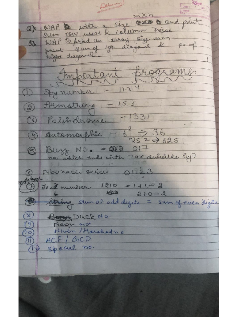 Some Imp Programs For Java Class 10 Icse | PDF