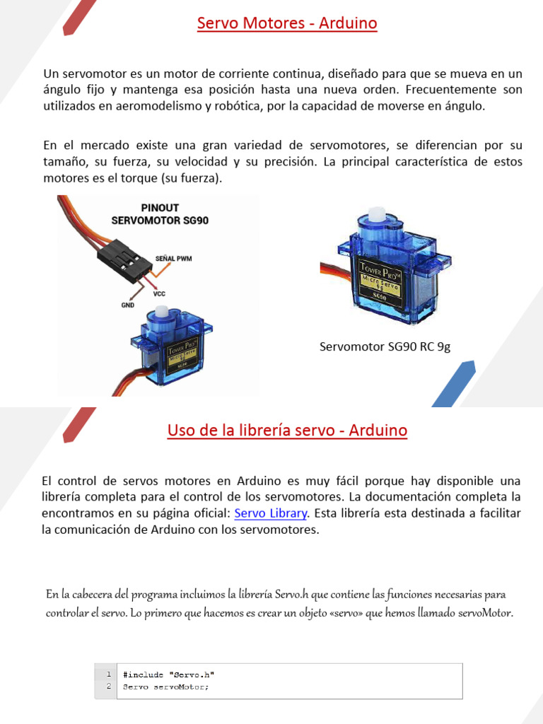 Presentacion ServoMotor - Arduino | PDF