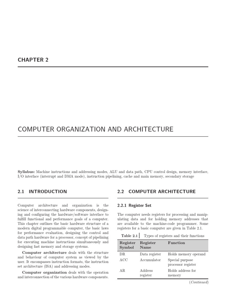 COA Notes | PDF | Central Processing Unit | Computer Architecture