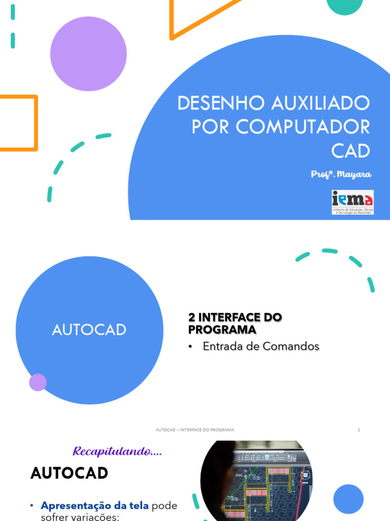 Interface do AutoCAD 2018: Comandos e Acesso | PDF | Auto Cad | Teclado ...