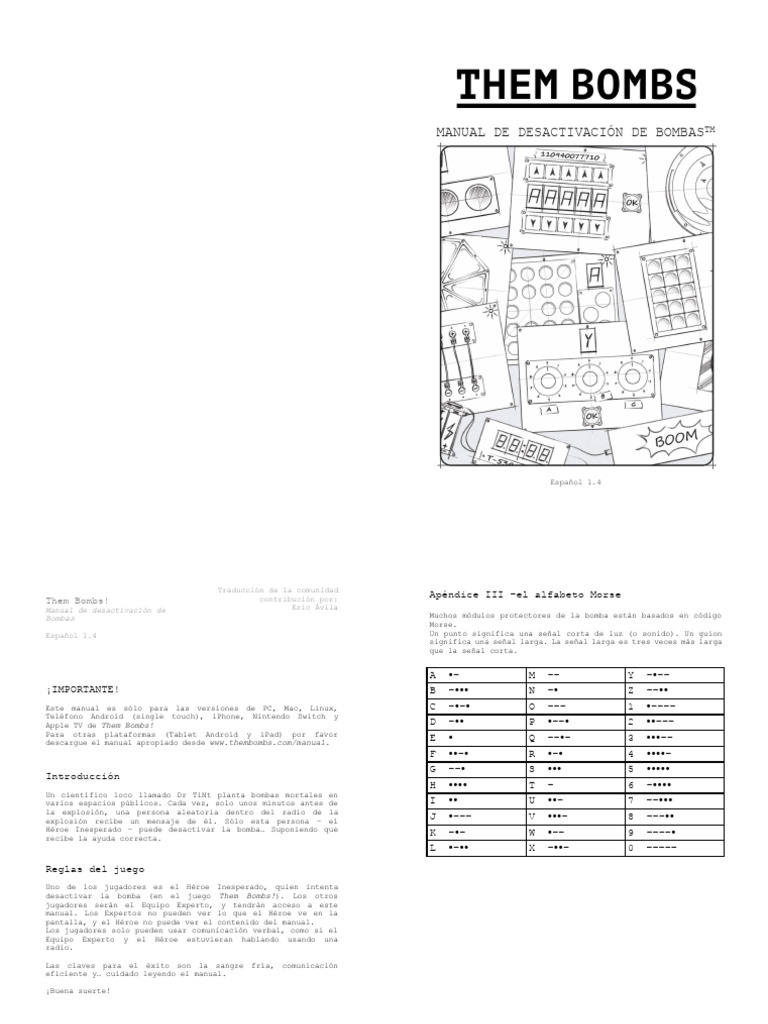 Manual de Desactivación de Bombas: Español 1.4 | PDF | Bomba | Android ...