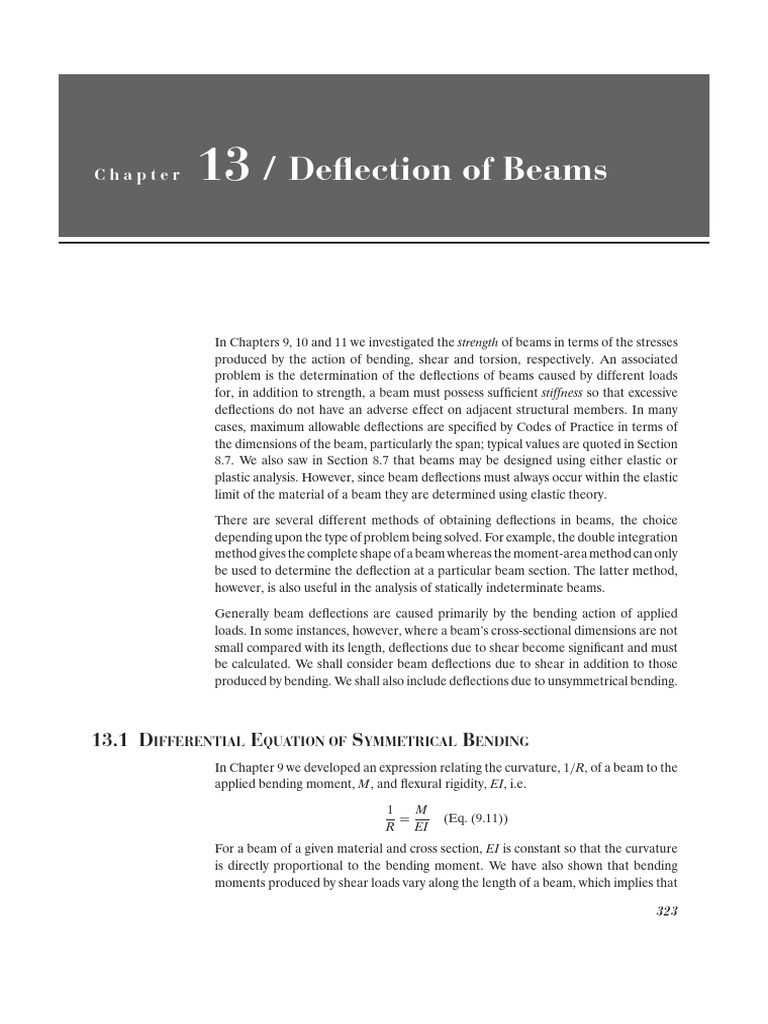 Deflections- Megson | PDF | Bending | Beam (Structure)