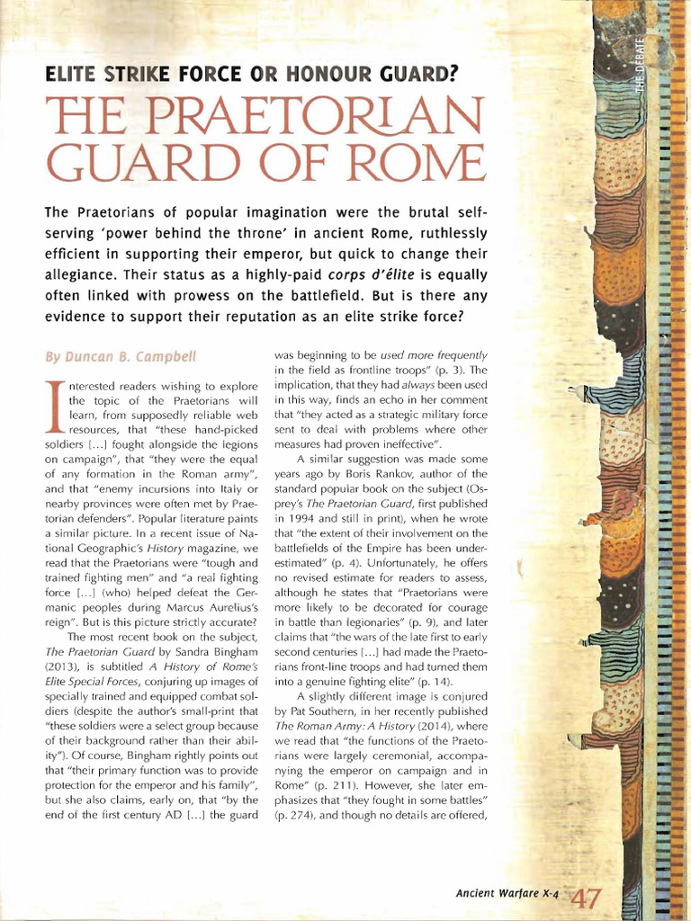 The Role of Praetorian Guards in Rome | PDF | Ancient Rome | Classical ...