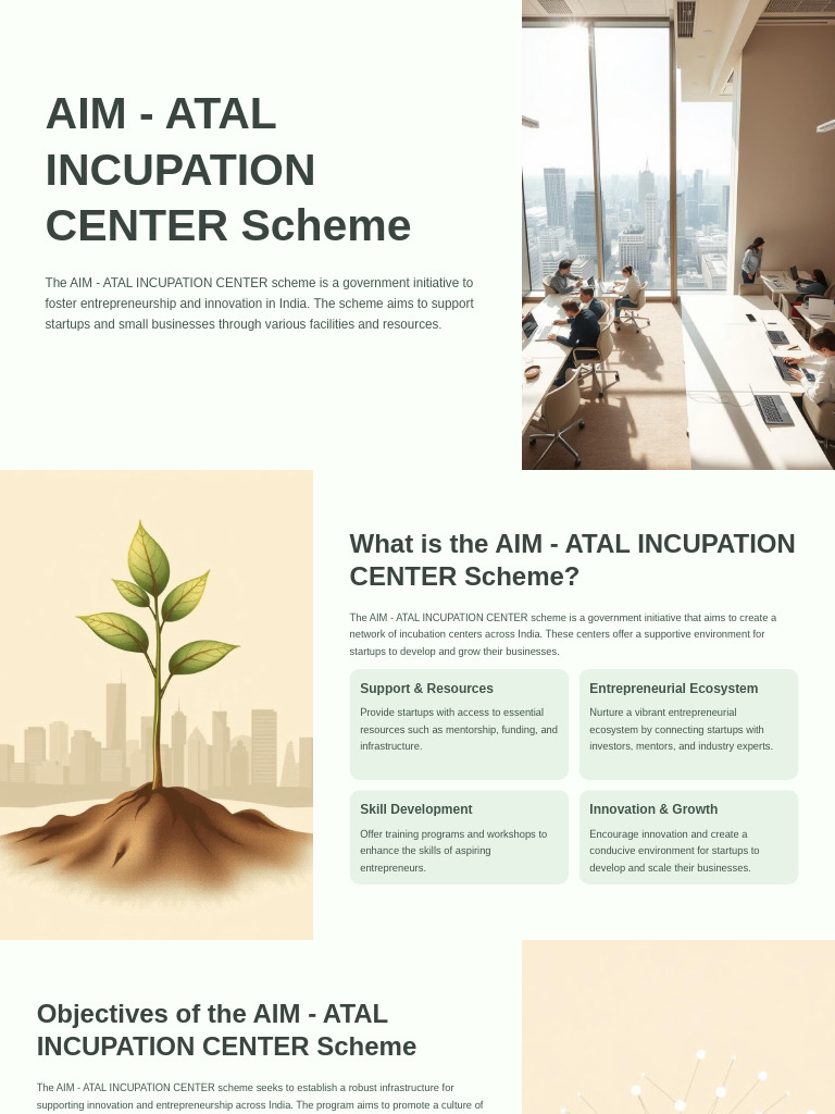 AIM - ATAL Incubation Center Overview | PDF | Startup Company | Small ...