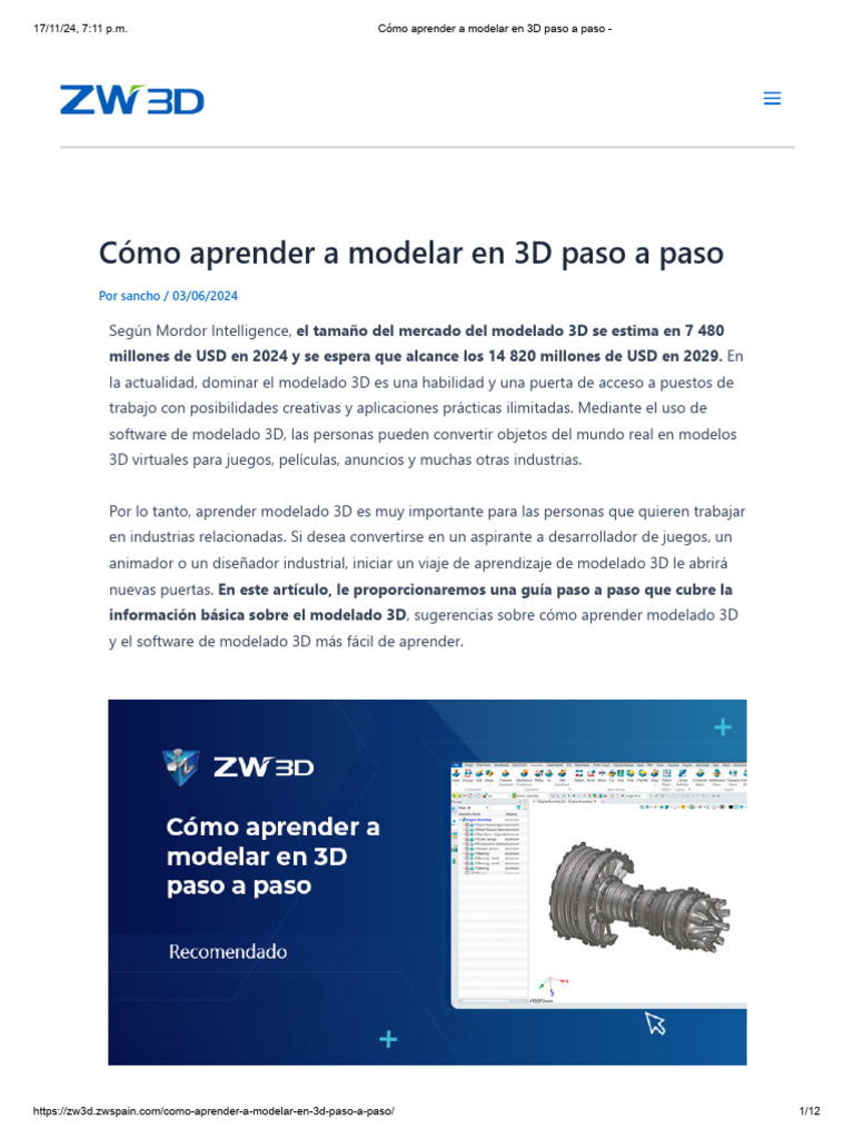 Cómo aprender a modelar en 3D paso a paso - | PDF | modelado 3D ...