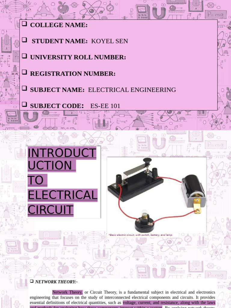 INTRODUCTION TO ELECTRICAL CIRCUIT PPT | PDF | Electrical Network | Electrical Circuits