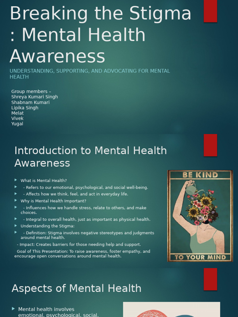 Breaking The Stigma | PDF | Mental Disorder | Mental Health