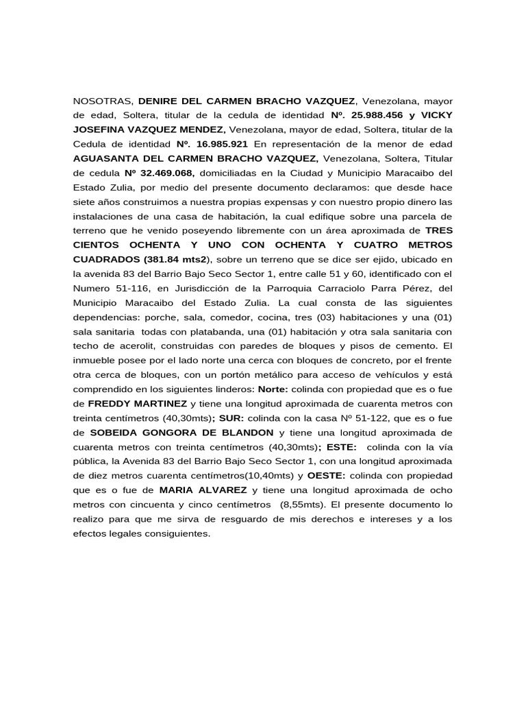 DOCUMENTO CASA BAJO SECO | PDF