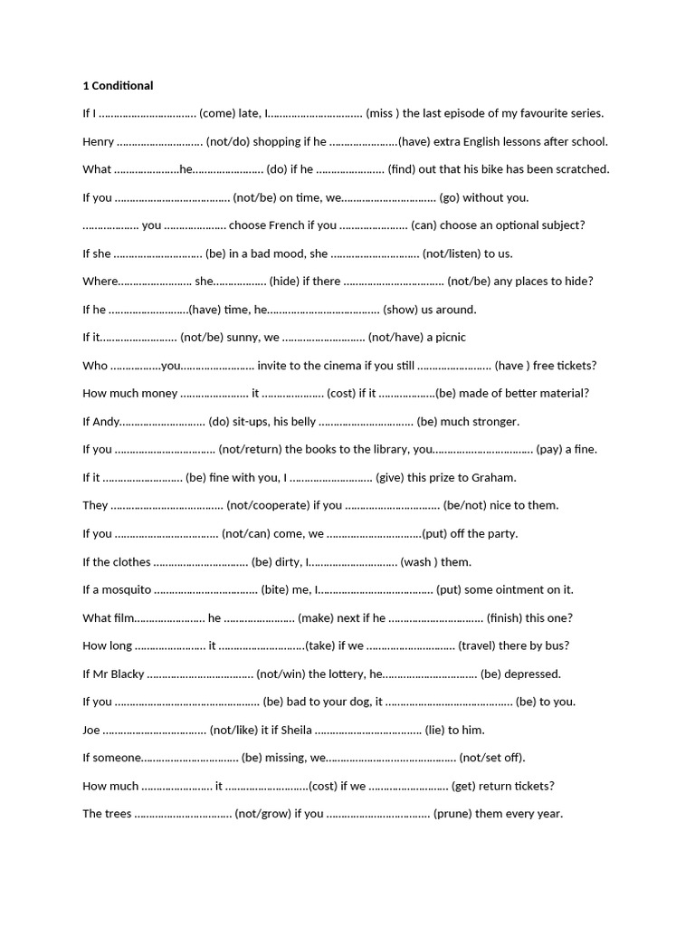 1 Conditional | PDF