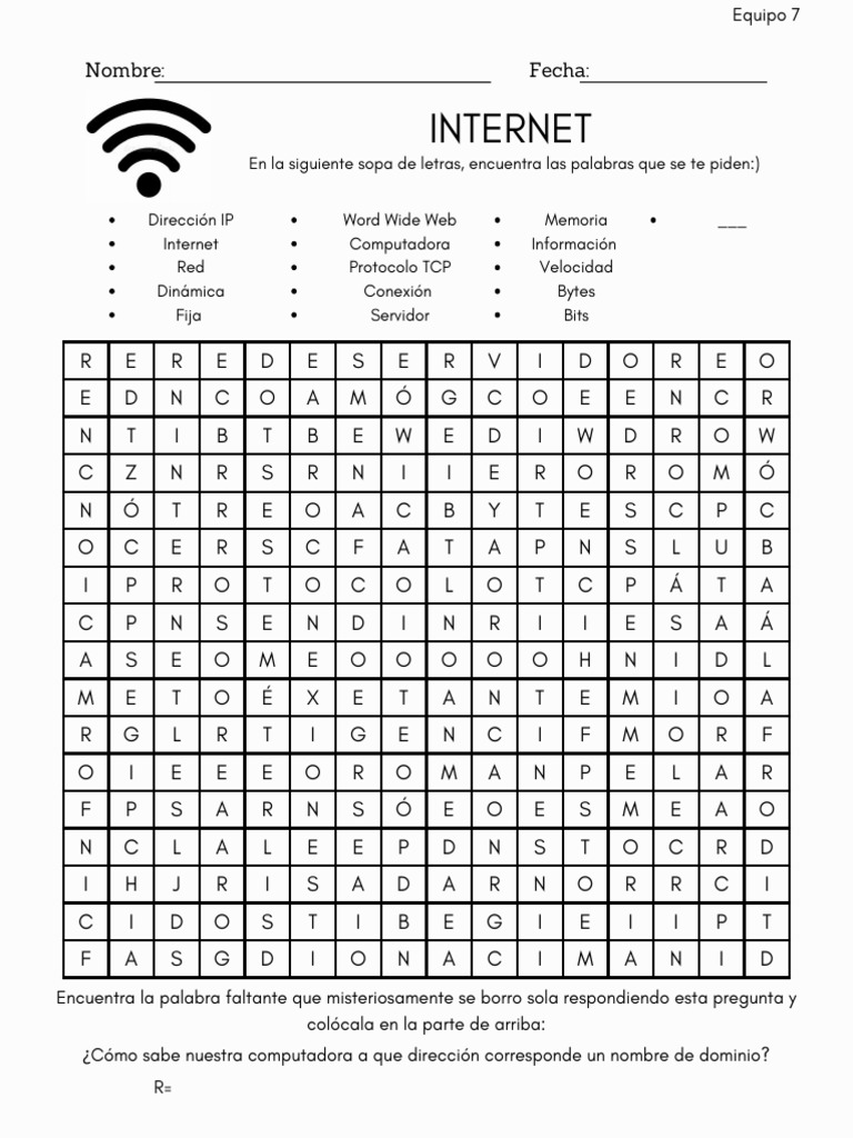Sopa de Letras Informatica-1 | PDF | Protocolos de internet | Ciencias ...