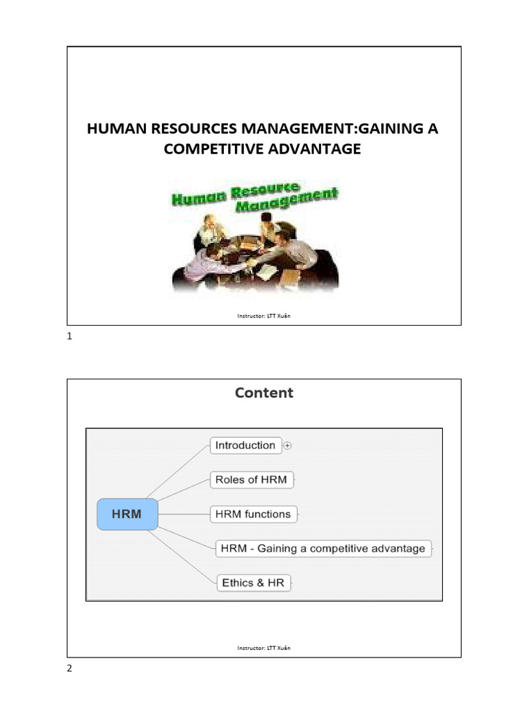Part 1 - HRM-Gaining A Competitive Advantage | PDF | Human Resource ...