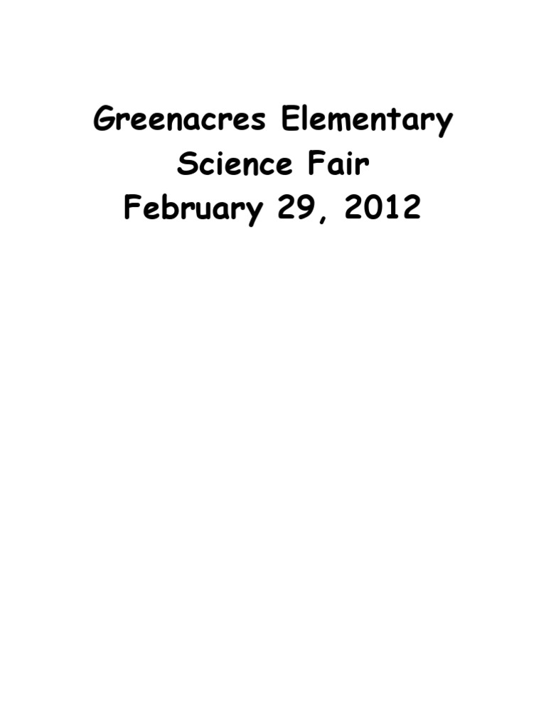 Science Fair | PDF