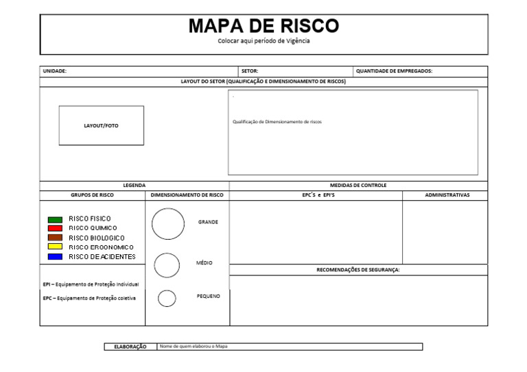 Mapa de Risco Modelo | PDF