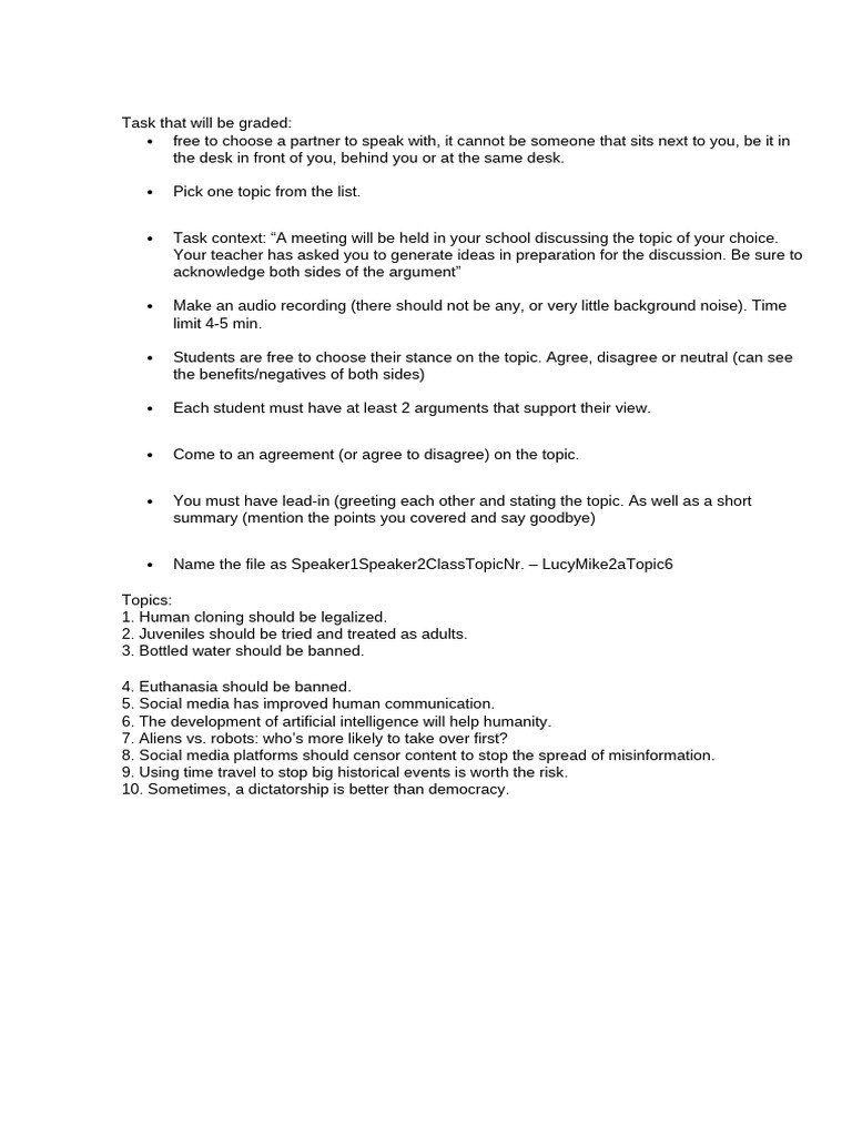 Debate Preparation Guidelines for Students | PDF