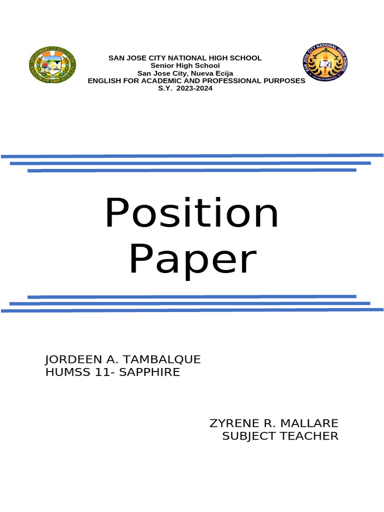POSITION-PAPER-TEMPLATE | PDF