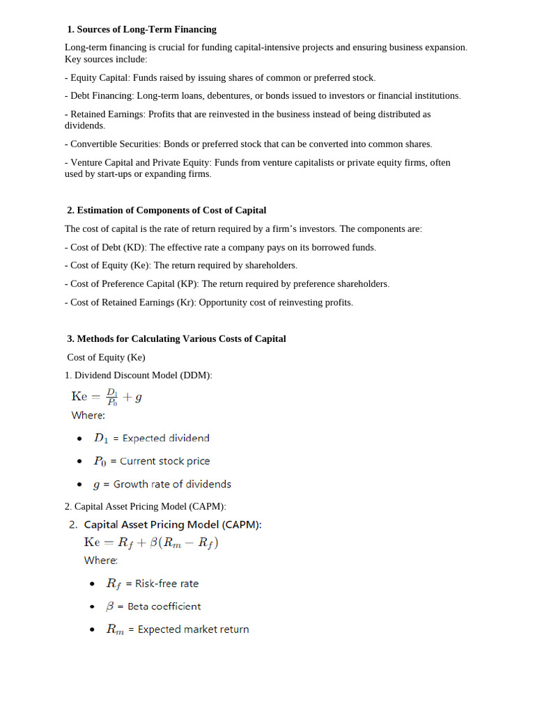 FM Unit 2 | PDF | Internal Rate Of Return | Cost Of Capital