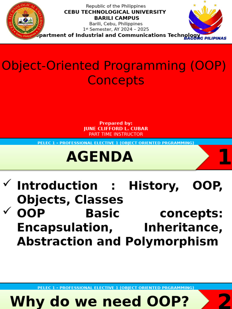 1 Object Oriented Programming Concepts Copy Pdf Object Oriented 7618