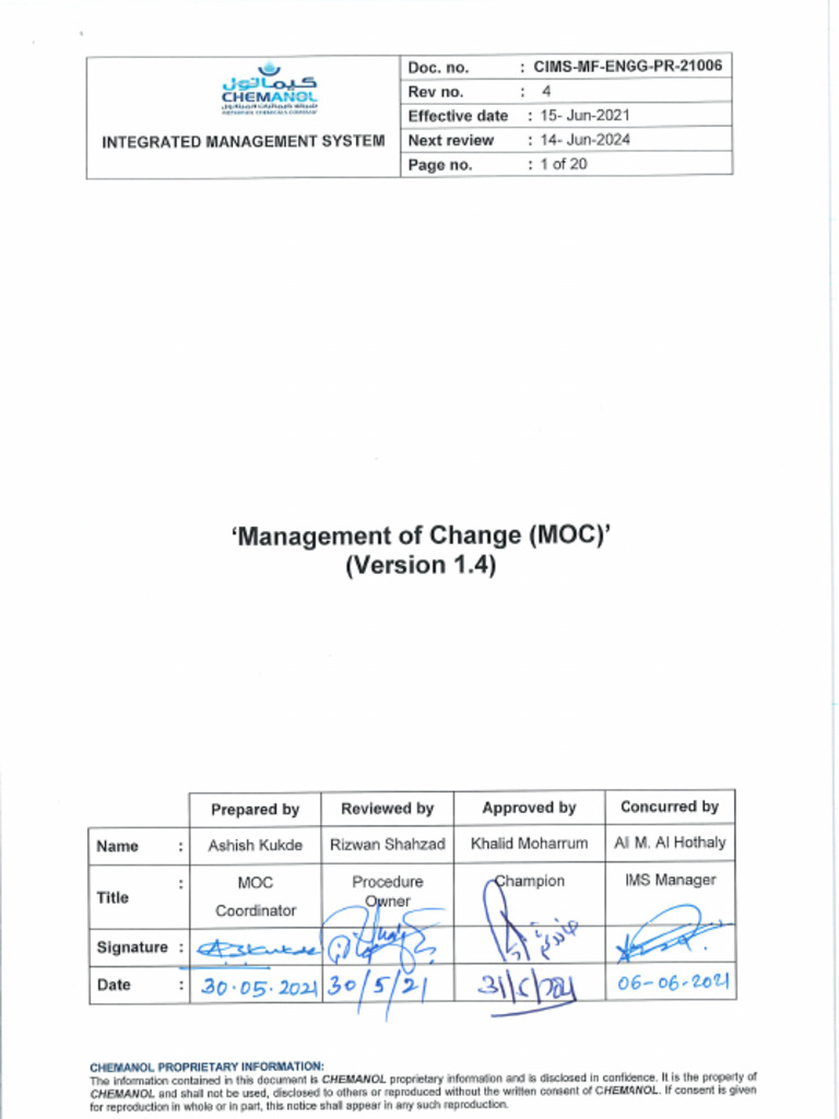 Moc Cims MF Engg PR 21006 | PDF