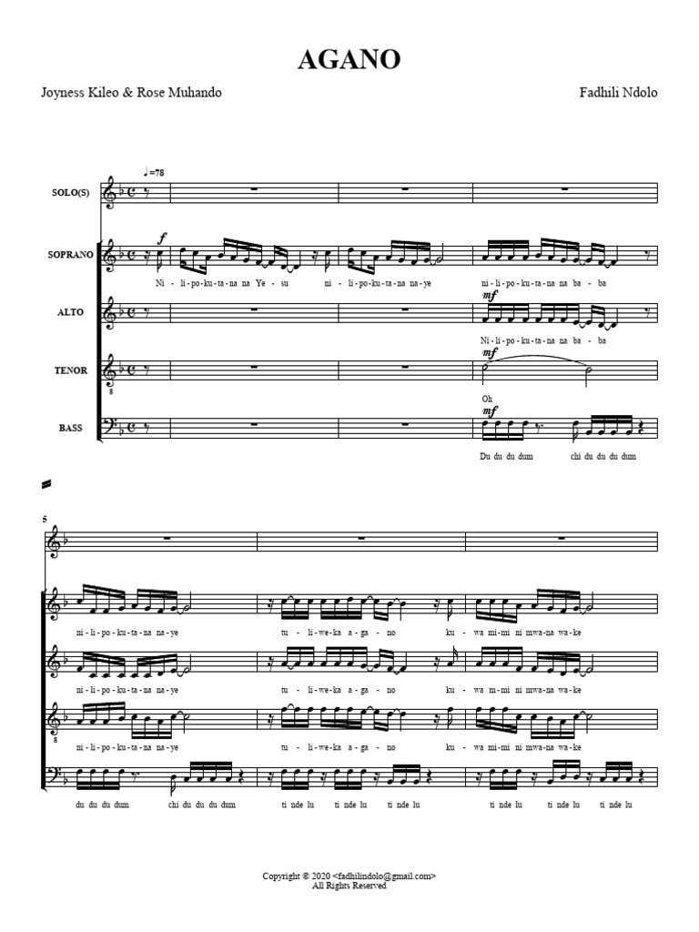 Agano Satb PDF | PDF