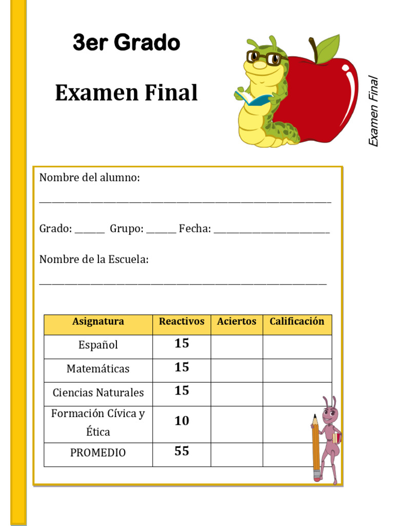 3er Grado - Examen Final | PDF | Abuso infantil