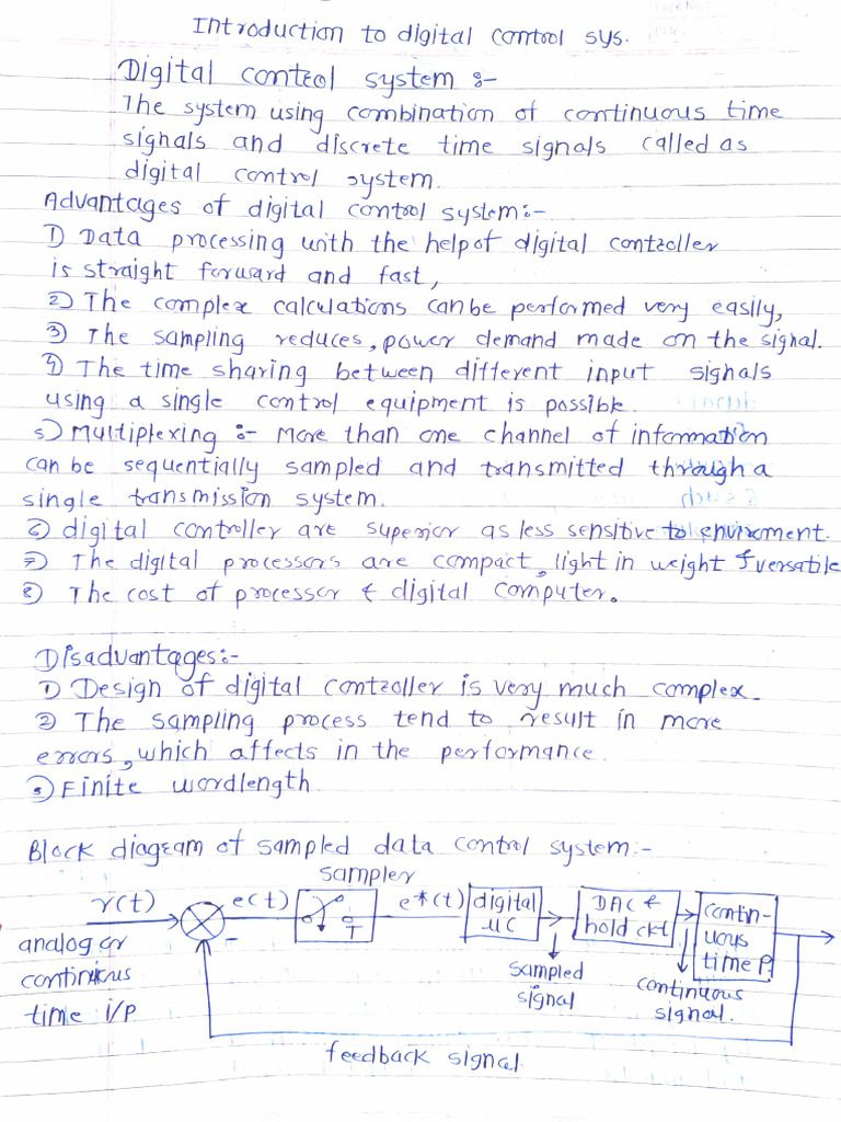 Unit 5 Digital Control System | PDF | Sampling (Signal Processing ...
