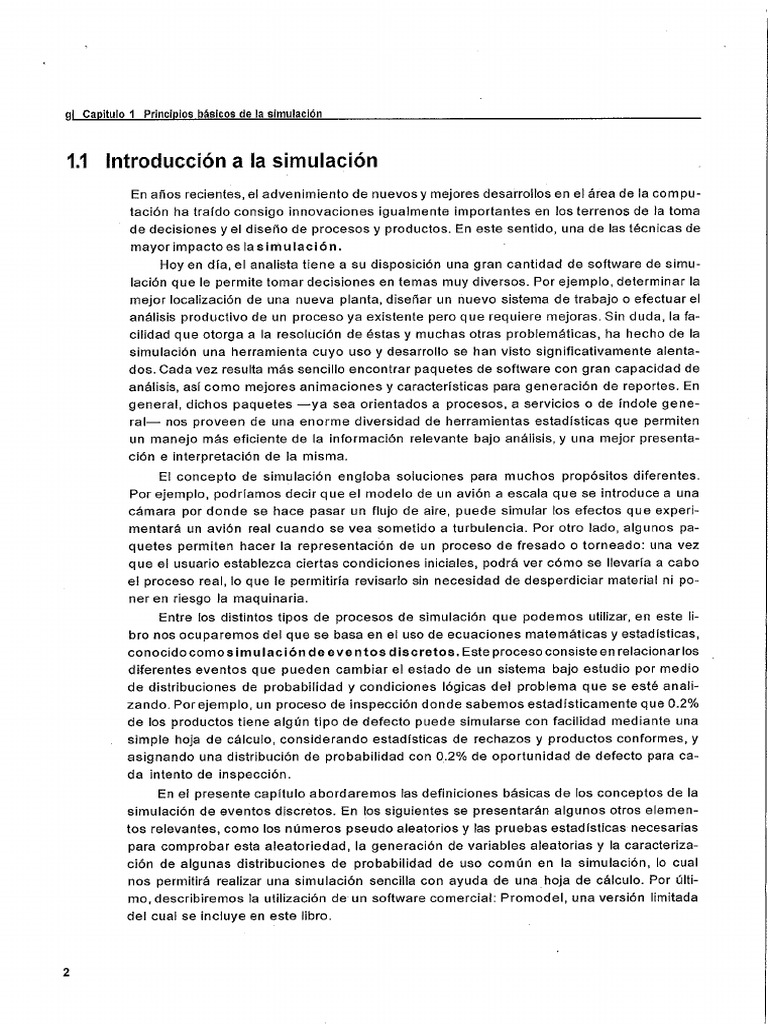 Simulacion Capitulo 1 | PDF