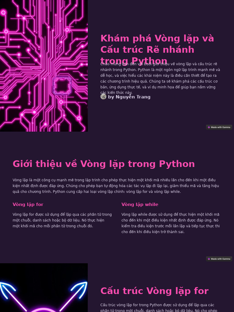 Kham Pha Vong Lap Va Cau Truc Re Nhanh Trong Python (1) (1) | PDF