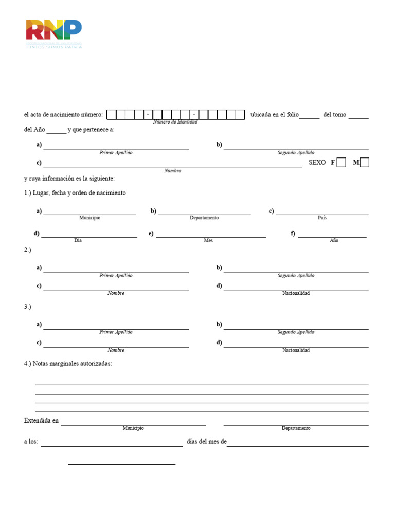 Certificación de Acta de Nacimiento | PDF | Gobierno | Gobierno y ...