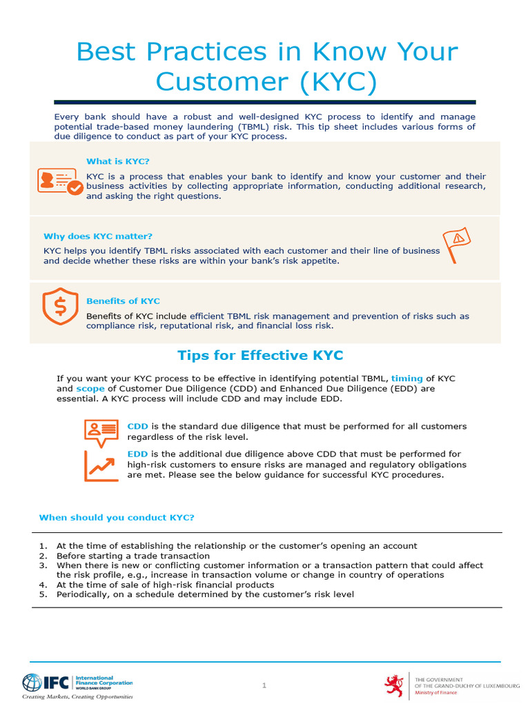Best Practices in KYC-rev2 | PDF | Business Law | Private Sector