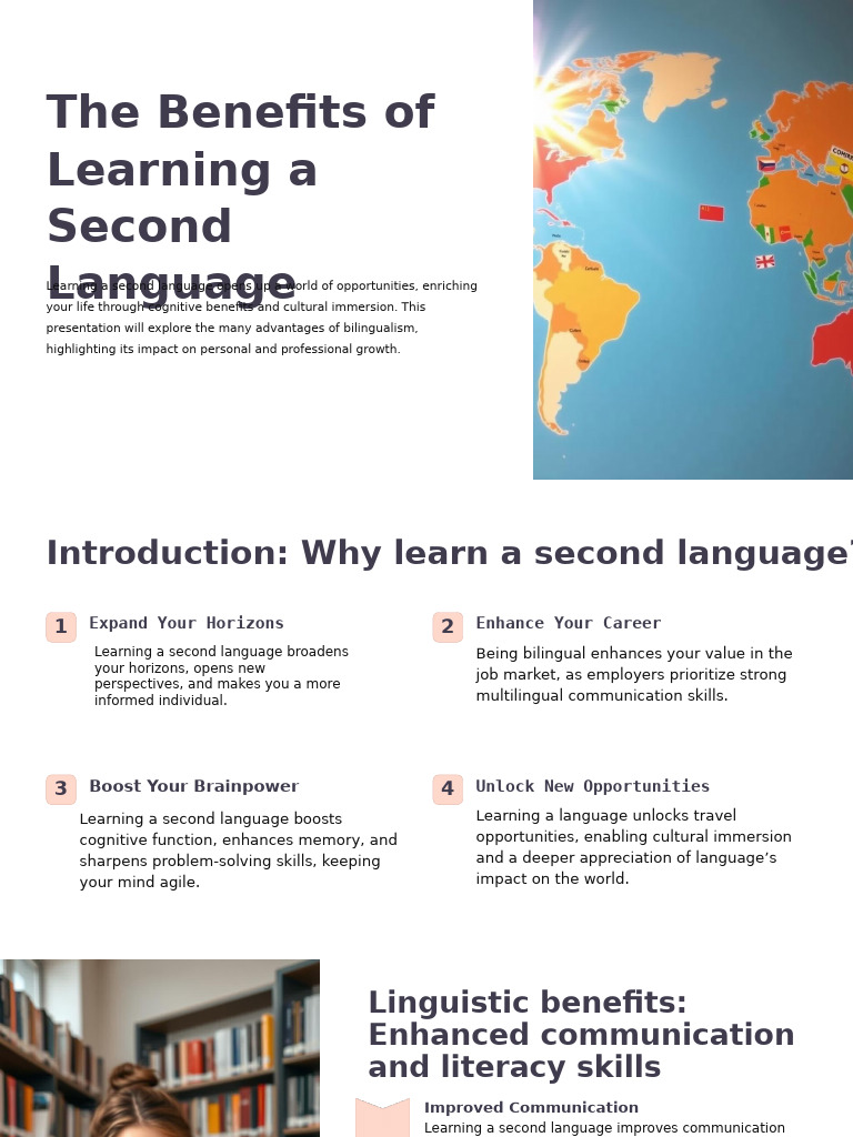 The Benefits of Learning A Second Language | PDF | Multilingualism | Second Language