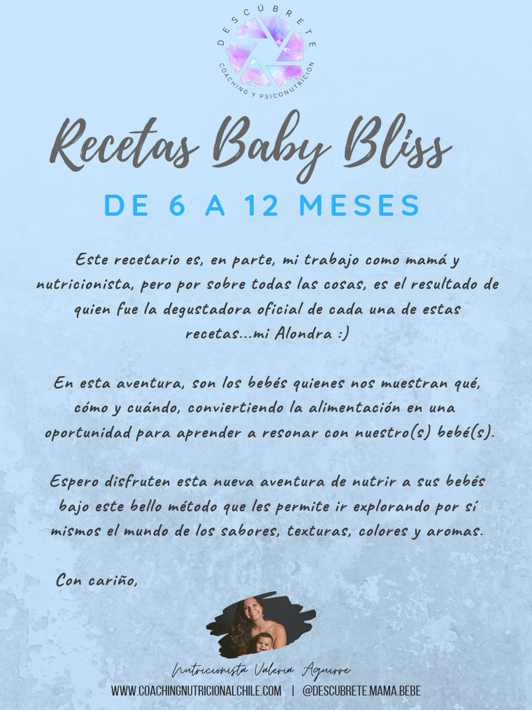 Recetas Nutritivas para Bebés de 6 a 12 Meses | PDF | Panes | Cocinando