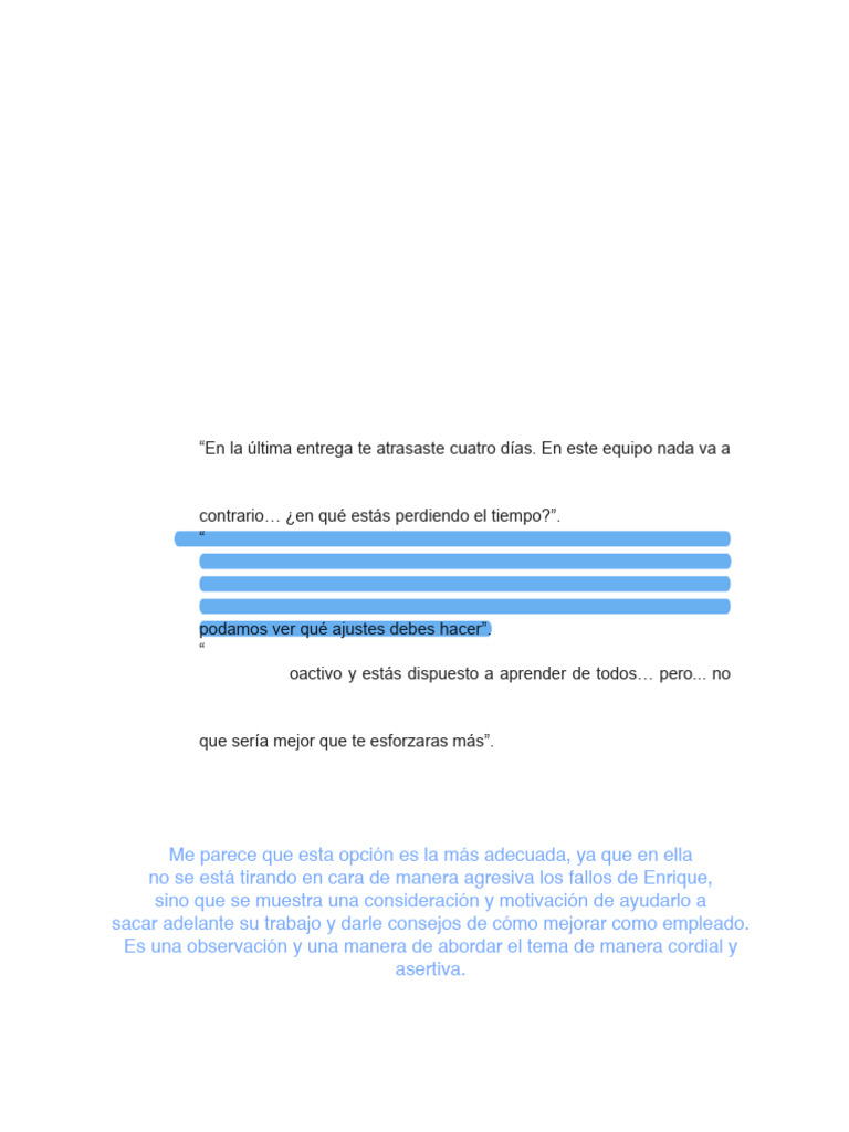 El Caso de Retroalimentación para Enrique | PDF