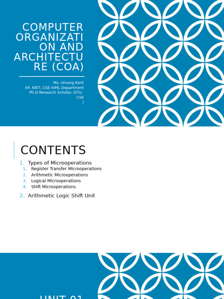 1.5_Unit1_Types of Microoperations, Arithmetic Shift Logic Unit | PDF | Arithmetic | Theory Of ...