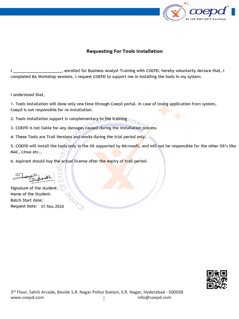 COEPD Tools Installation | PDF