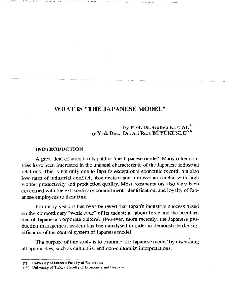 What Is - The Japanese Model - (#9206) - 8433 | PDF | Employment ...