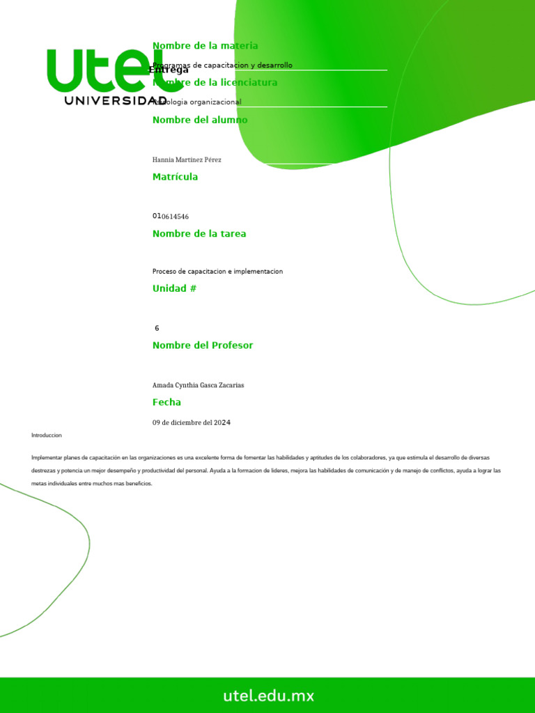 Programas de Capacitacion y Desarrollo 6 | PDF | Desarrollo profesional | Evaluación