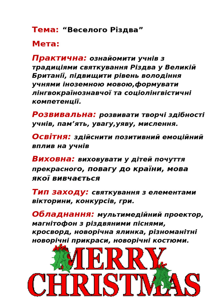 Merry Ch | PDF | Christmas | Santa Claus