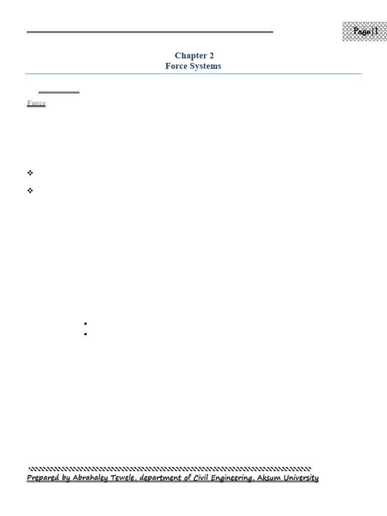Chapter 2 Force Systems AKU | PDF | Torque | Rotation
