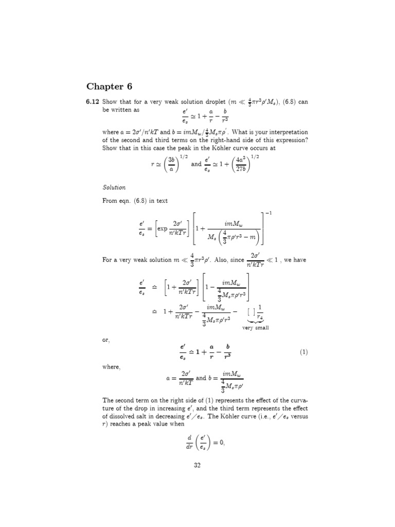 Atmospheric Science An Introductory Survey - 06 Chapter - 6 Solutions | PDF | Density | Applied ...
