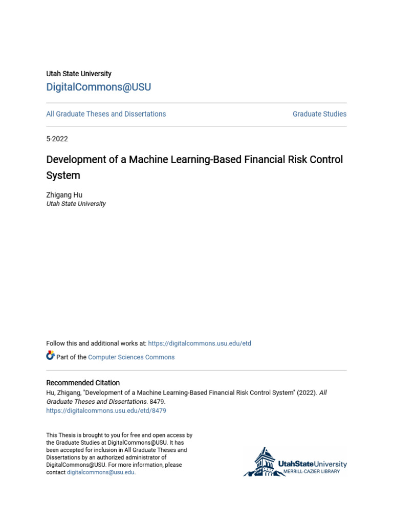 Development of A Machine Learning-Based Financial Risk Control Sy | PDF | Cluster Analysis ...